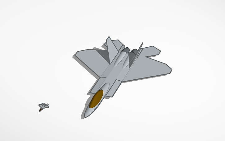 3D design F-22 Raptor - Tinkercad