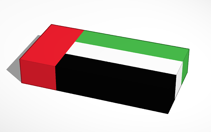 3D design uae united arab emirates flag - Tinkercad