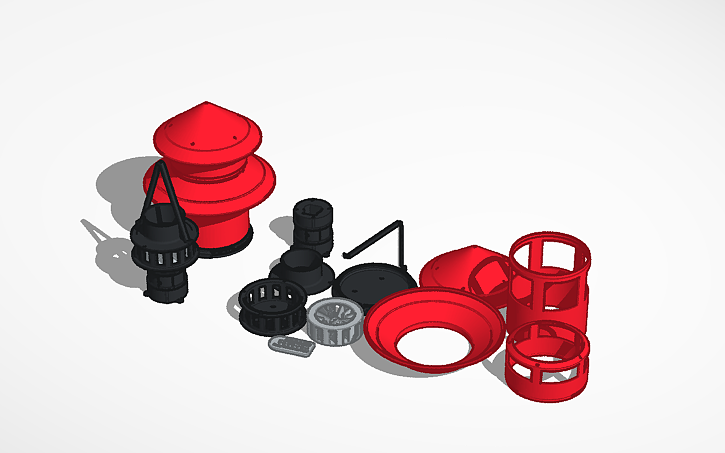3D design Federal Signal Model 5 Siren (12 Port) - Tinkercad