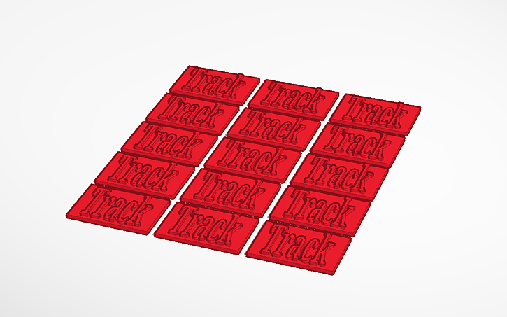 3D design Track Power Tags - Tinkercad
