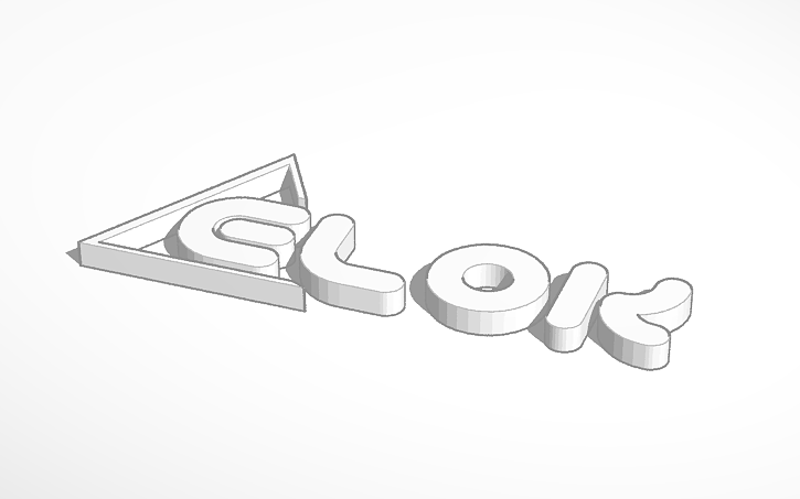 3D design Elok Logo - Tinkercad