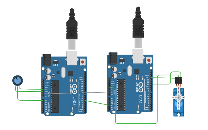 Circuit design fake communication - Tinkercad