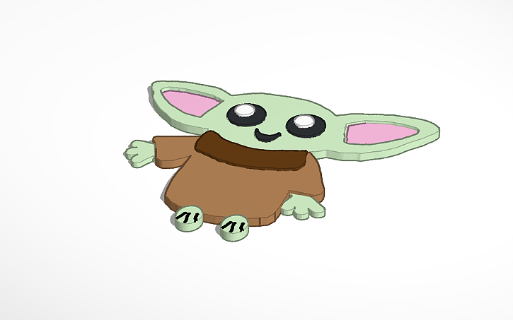 3D design Grogu - Tinkercad