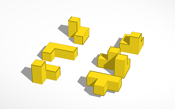3D design puzzle cube - Tinkercad