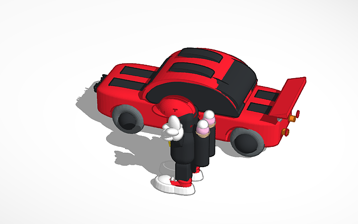 3D design macchina e omino - Tinkercad
