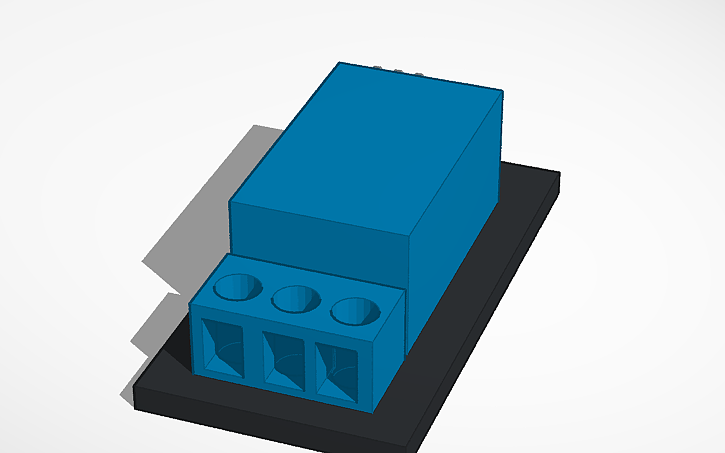 3D design single channel relay - Tinkercad