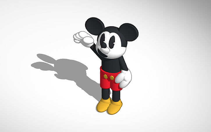 3D design Mickey Mouse - Tinkercad