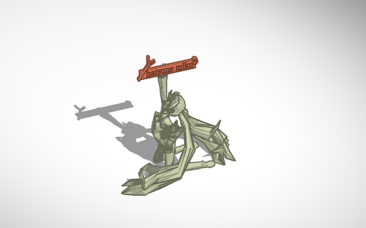 3D design Miku figure/keychain - Tinkercad