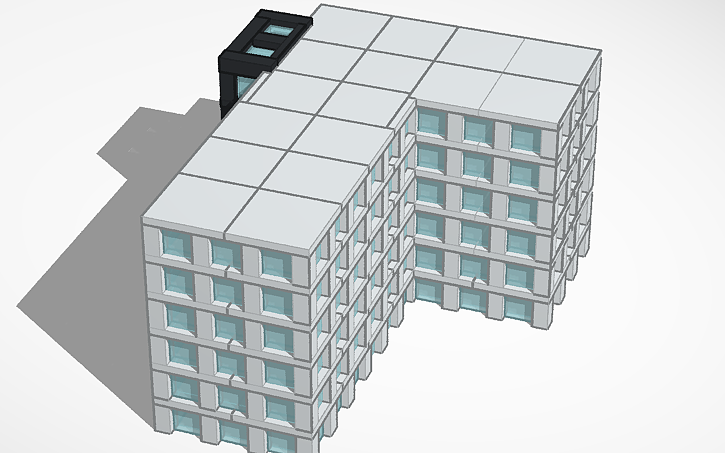 3D design Destructible 6 Story Office Building - Tinkercad