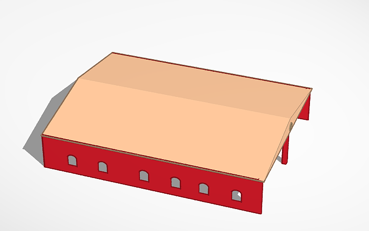 3D design 6 Lane Shed - Tinkercad
