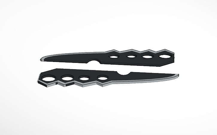 3D design Asuma Chakra Blades (Naruto) - Tinkercad
