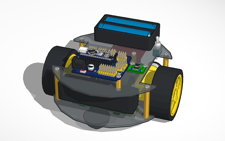 3D design Robot Line Follower Fast Design - Tinkercad