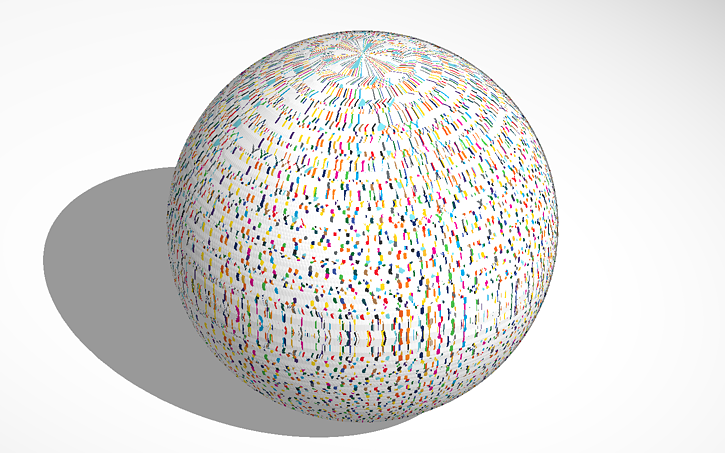 3D design Confetti Colored Ball - Tinkercad