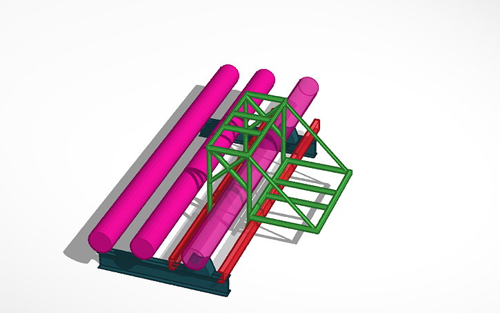 3D design Pipeline installation Gantry - Tinkercad