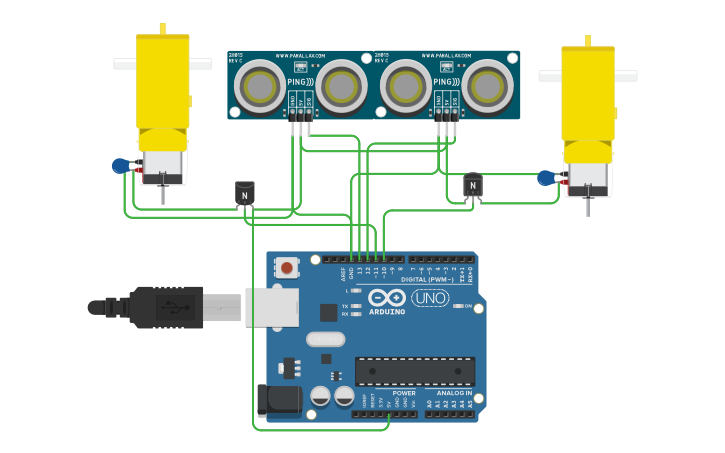 Circuit design Copy of Sensors Challenge - Tinkercad