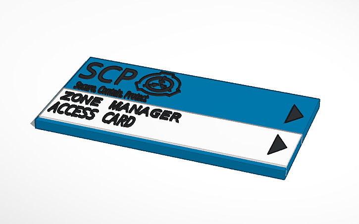 3D design SCP SL Zone Manager Card - Tinkercad