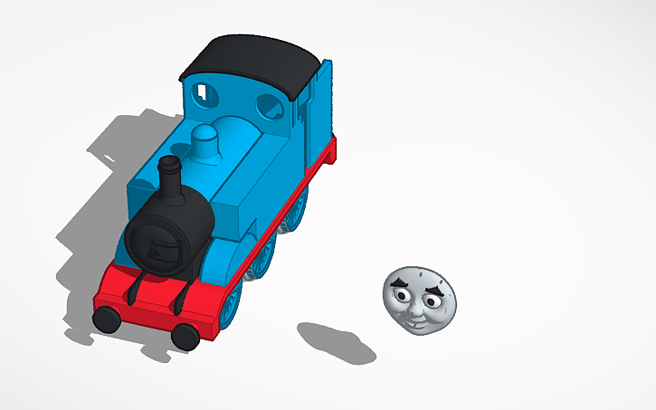3D design the little famous blue train - Tinkercad