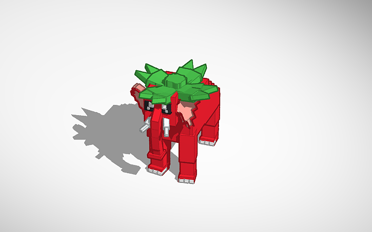 3D design strawberry elephant - Tinkercad