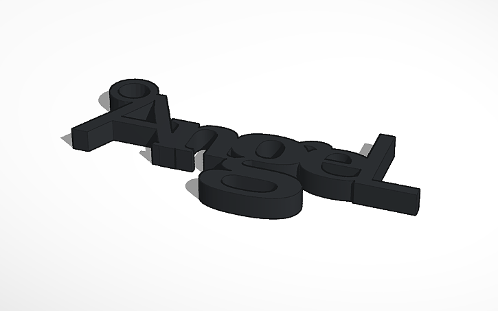 3D design 3-D Name KeyChain - Tinkercad