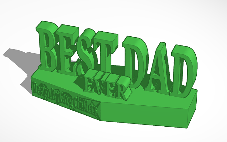 3D design Best Dad - Tinkercad