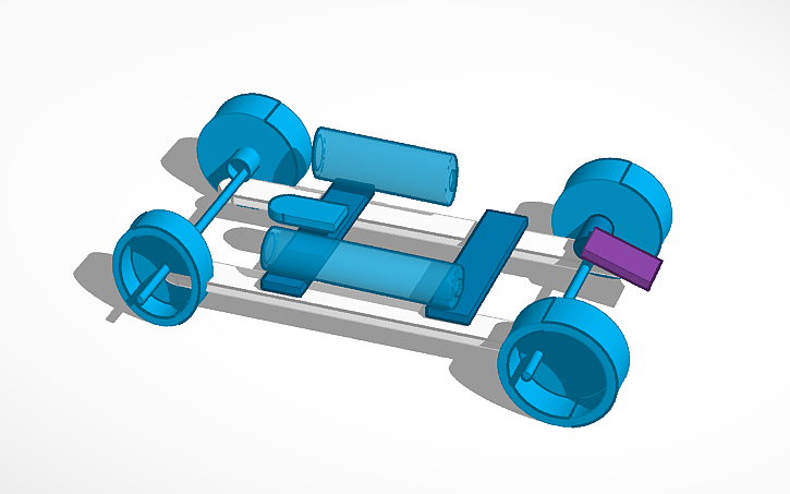 3D design Rubberband Car - Tinkercad