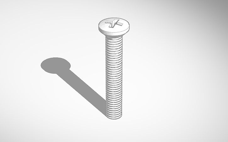 3D design M3 Screw - Tinkercad