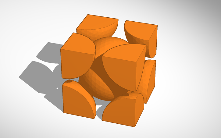 3D design Body Centered Cubic Packing Structure - Tinkercad