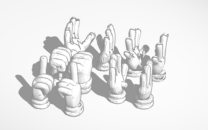 3D design EXTRA Hands Mod for Jakks Pacific - Tinkercad