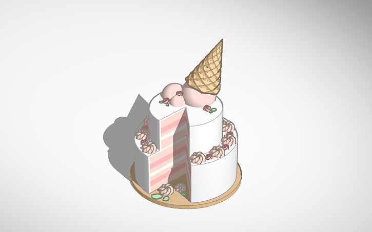 3D design ༺ 𝒞𝒶𝓀𝑒 {𝒸𝑜𝓃𝓉𝑒𝓈𝓉 𝑒𝓃𝓉𝓇𝓎} ༻ - Tinkercad