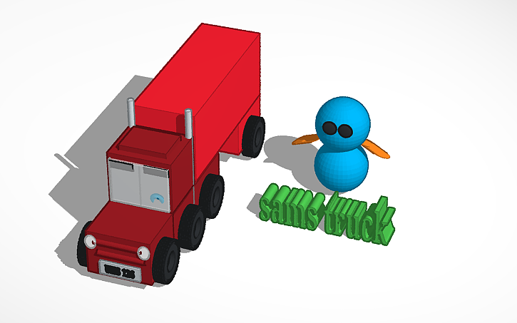 3D design semi truck:) - Tinkercad