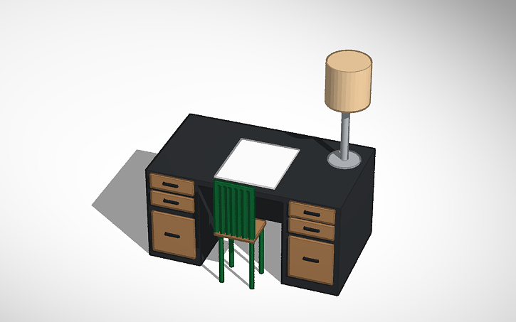 3D design desk - Tinkercad