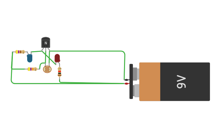 Circuit Design Dark Sensor Tinkercad