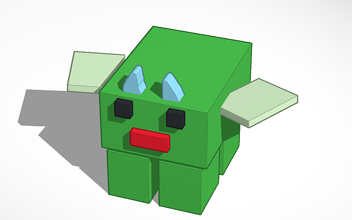 3D design Green dragon - Tinkercad