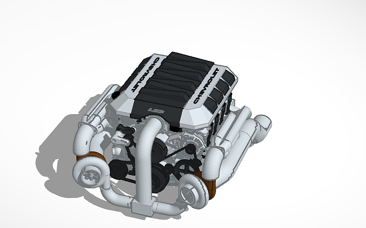 3D design GM 6.2L LS3 Twin-Turbo - Tinkercad
