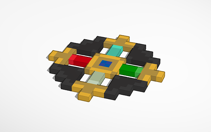 3D design Day 45 of SED: the amulet from Minecraft story mode - Tinkercad