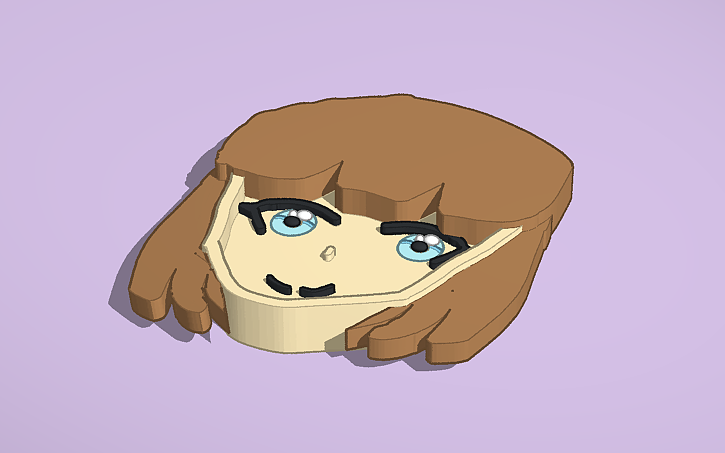 3D design Anime girl - Tinkercad