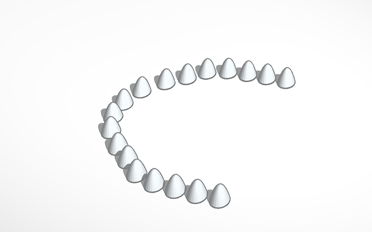 3D design space slug teeth - Tinkercad