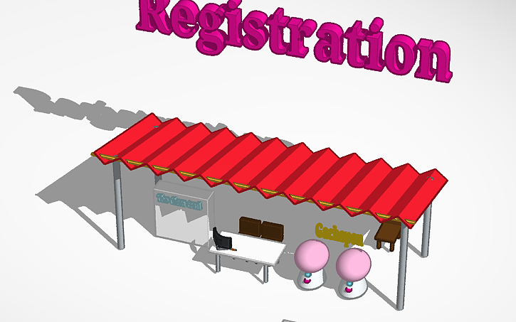 3D design Registration Booth - Tinkercad
