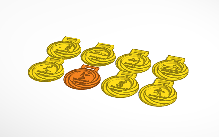 3D design olympic 2021 medals - Tinkercad