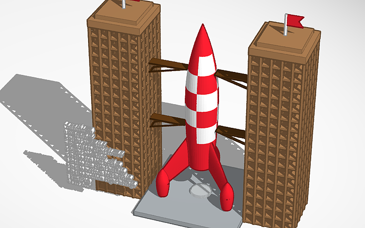 3D design Rocket Ship SIM LAB - Tinkercad
