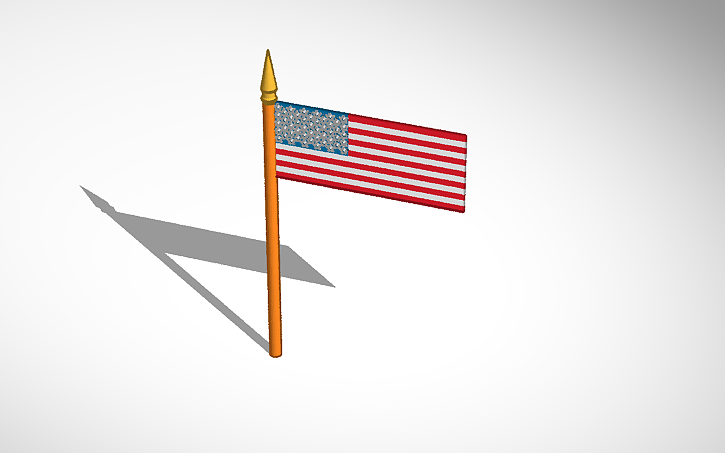 3D design USA Flag - Tinkercad