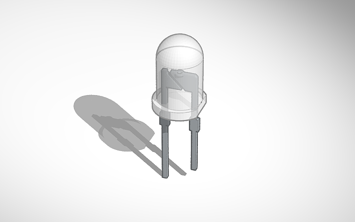 3D design 5mm LED - Tinkercad