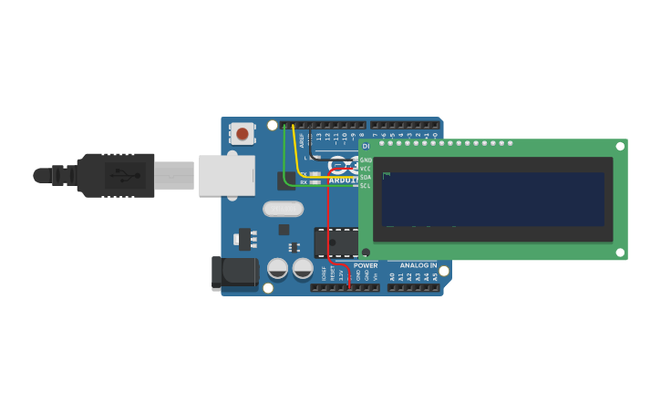 Circuit design LCD(i2c) - Tinkercad