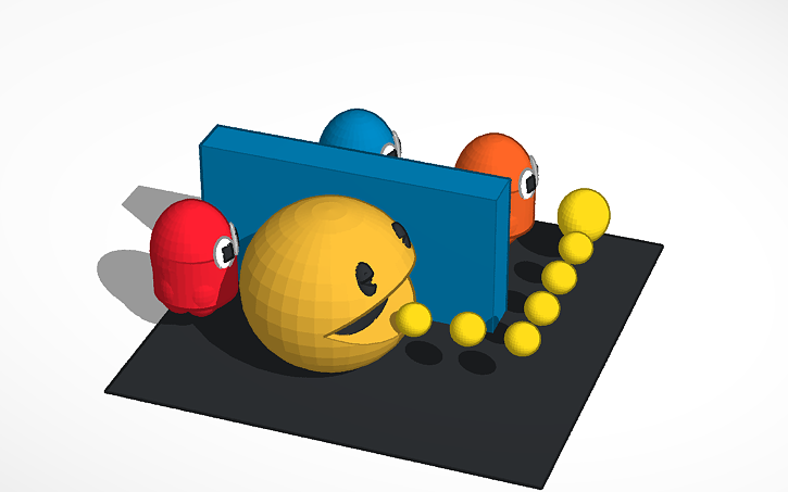 3D design PACMAN - Tinkercad