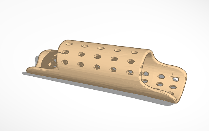 3D design mallet splint - Tinkercad