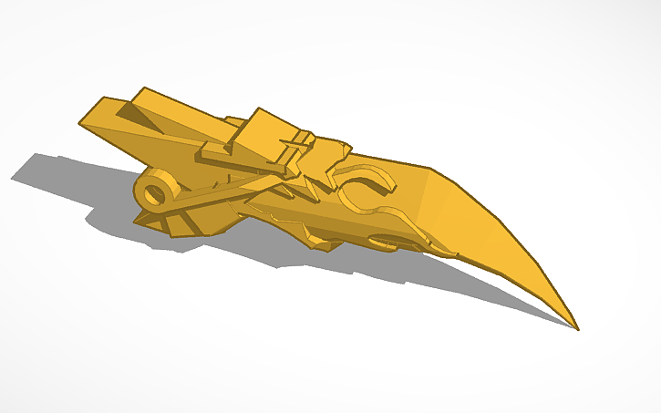 3D design Scythe of Quakes Custom Lego Piece - Tinkercad