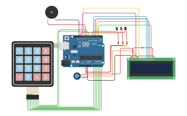 Circuit design C4 Airsoft Arduino - Tinkercad