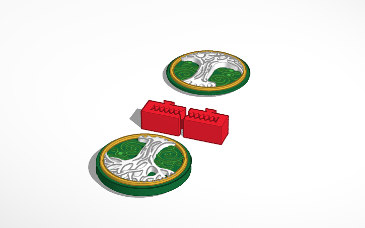 3D design cloak-clasp - Tinkercad