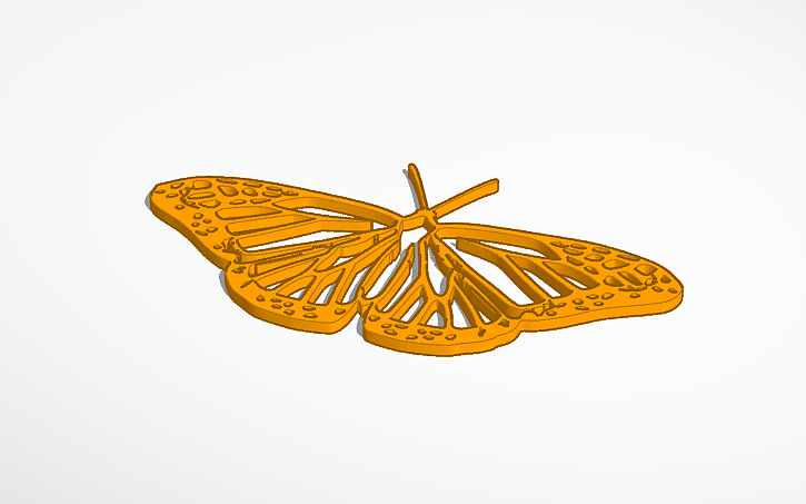 3D design Flexi Butterfly template - Tinkercad