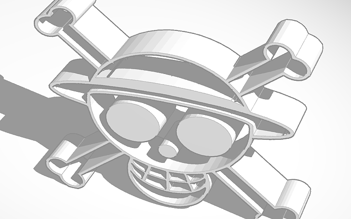 3D design Luffy Logo - Tinkercad